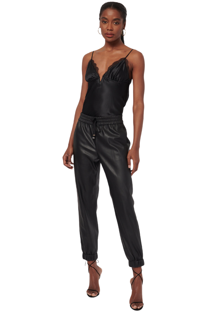 Dalton Vegan Leather Pants Black Shop Yu Fashion